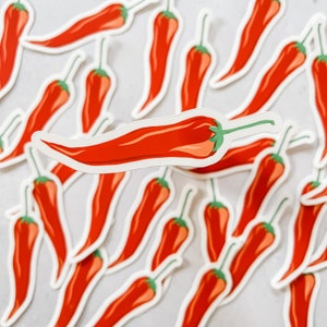 Chili Pepper Sticker Vinyl Sticker Pepper Lover Gift Vinyl Laptop ...