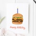 Happy Birthday Burger Card Foodie Birthday Card Birthday Card for Him ...