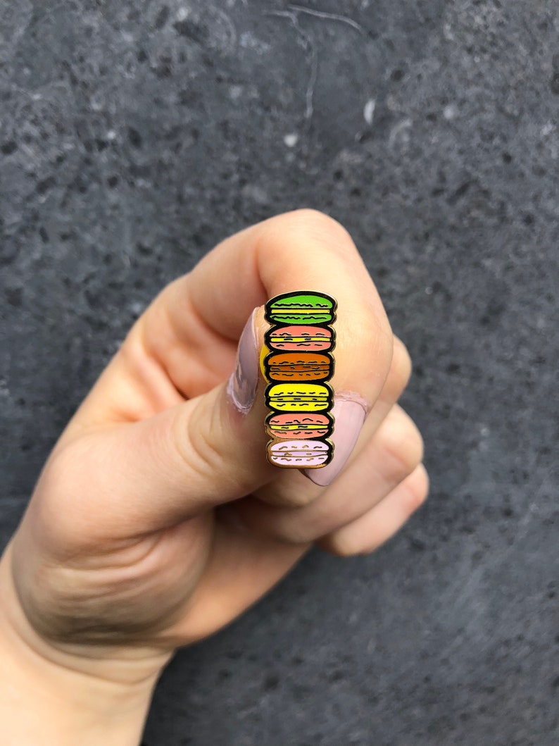 Macaron Enamel Pin Hard Enamel Pin Foodie Gift Macarons Pin - Etsy