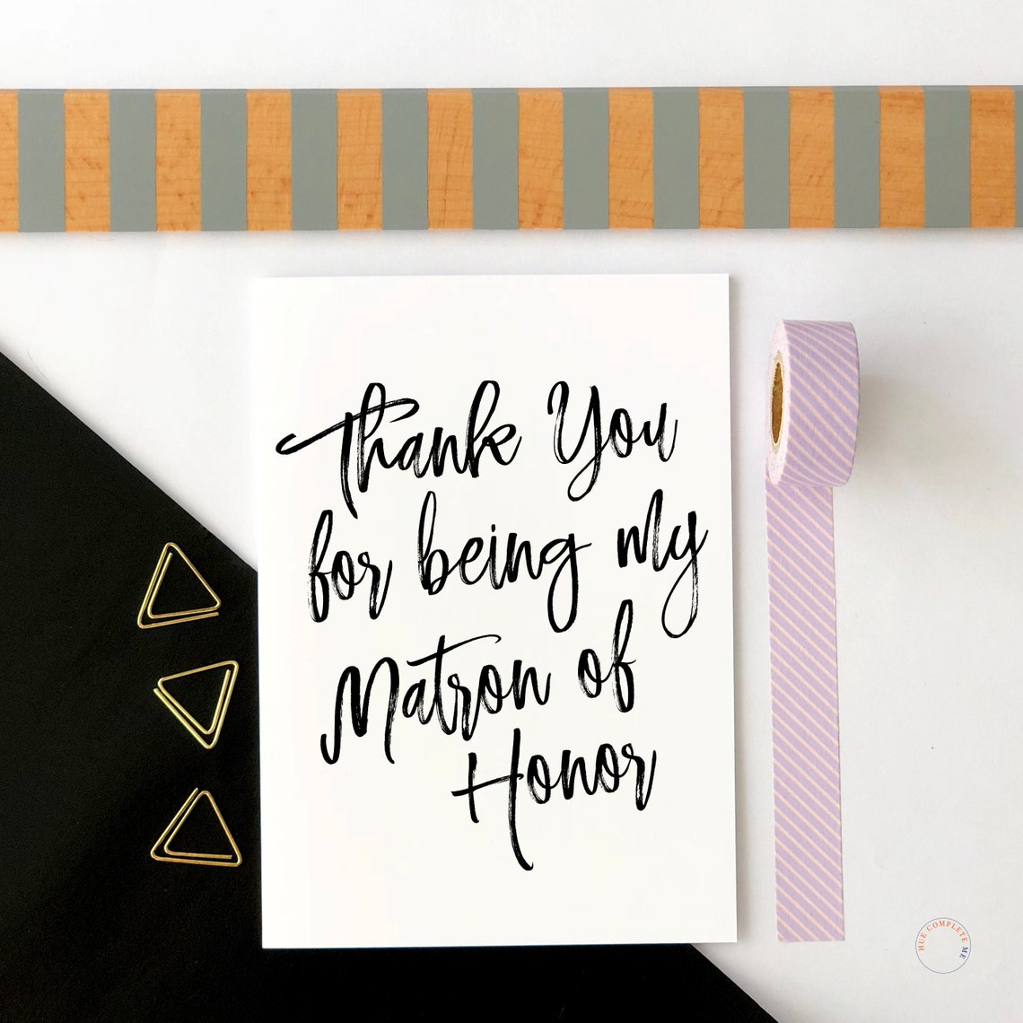 Thank You for Being My Matron of Honor, Matron of Honor Thank You Card ...