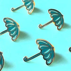 Umbrella Enamel Pin - PNW Gift, Rainy Day Lapel Pin - Etsy