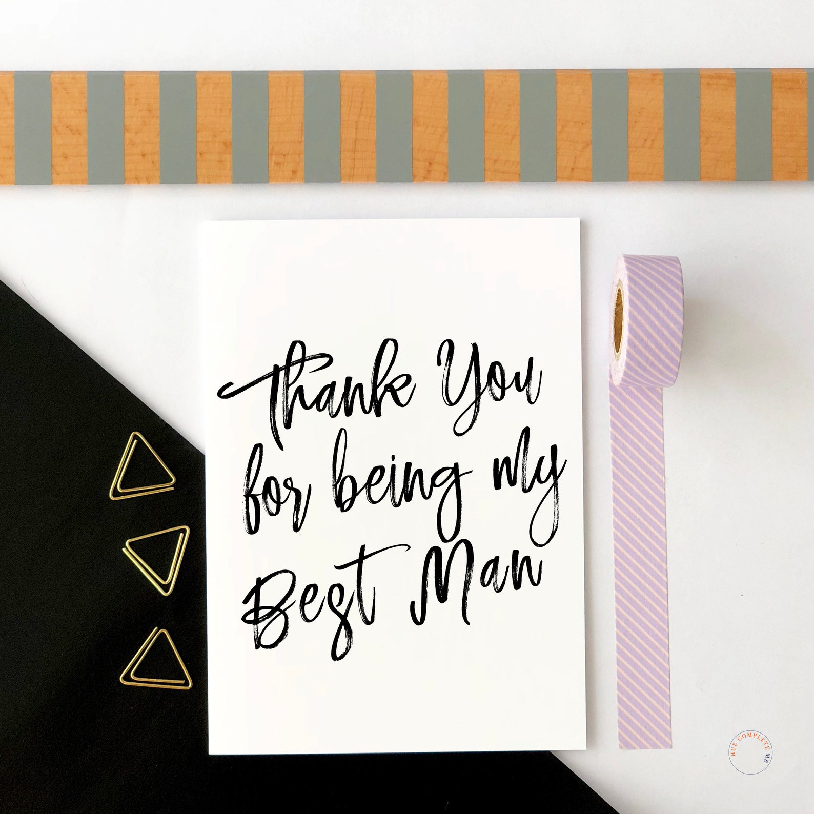 Thank You for Being My Best Man Best Man Thank You Card Thank You to My ...