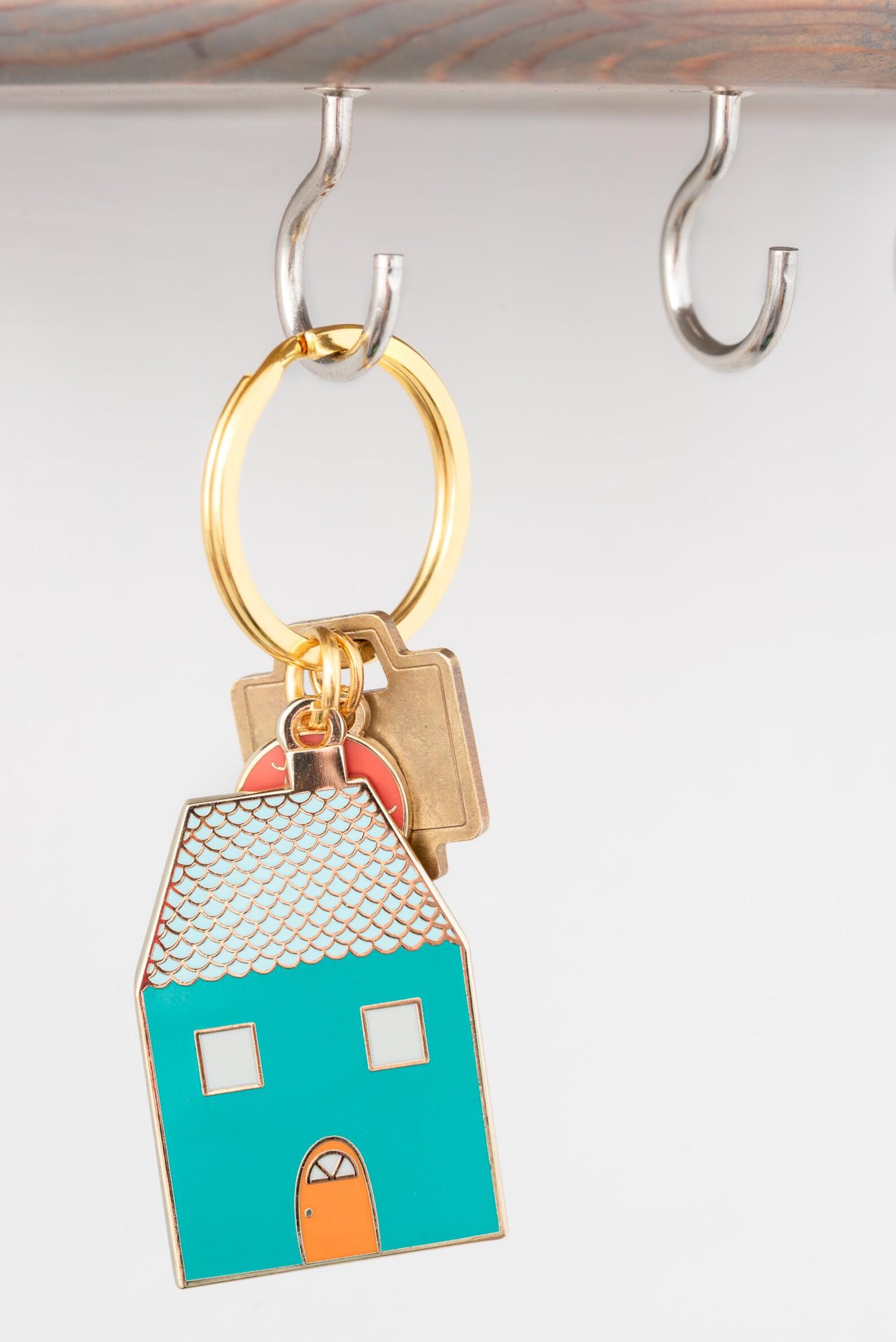 House Keychain Little Teal House Keyring House Keyring Accessories for ...