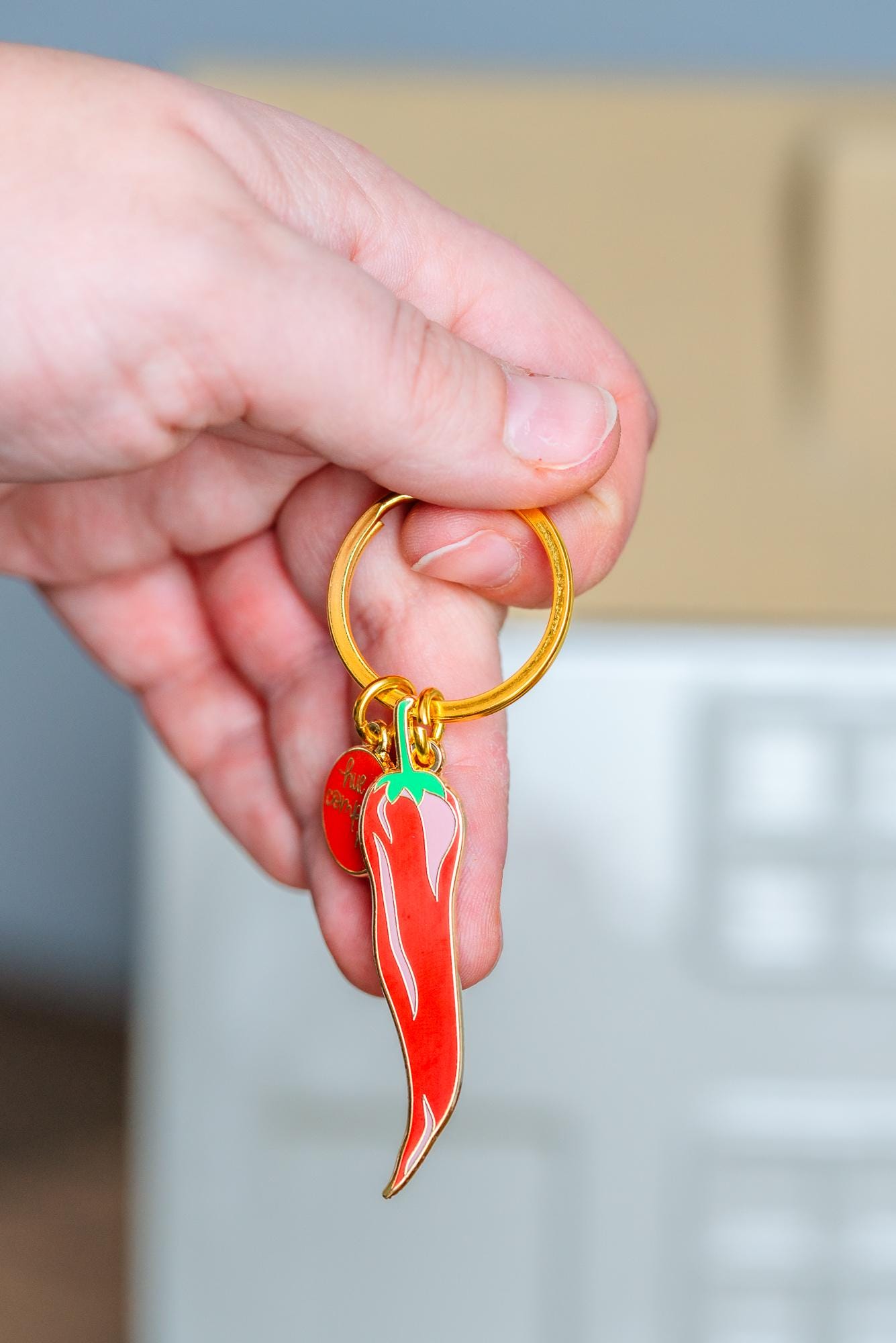 Red Chili Pepper Keychain Foodie Gift Culinary Gift Pepper Keyring ...