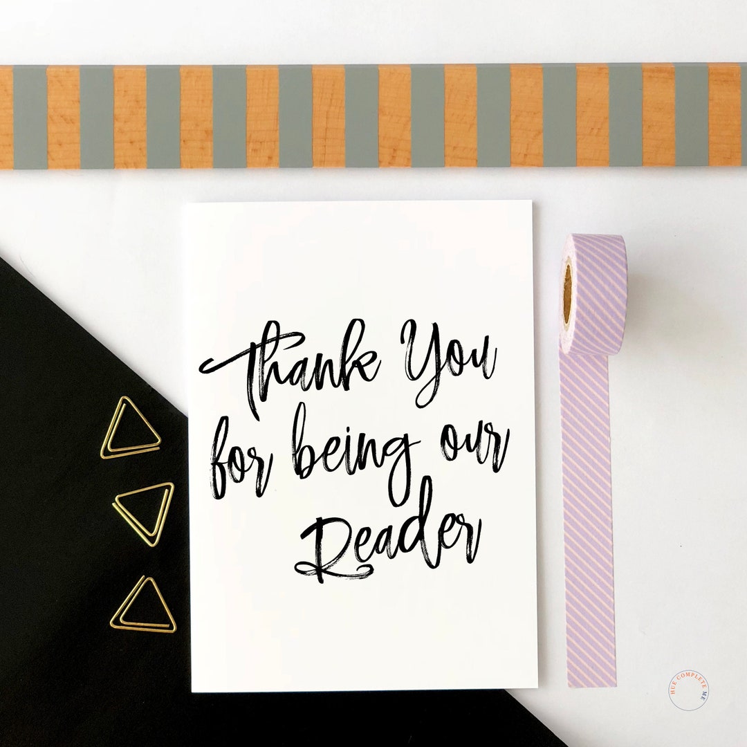 Thank You for Being Our Reader, Thank You Reader, Wedding Reader Thank ...