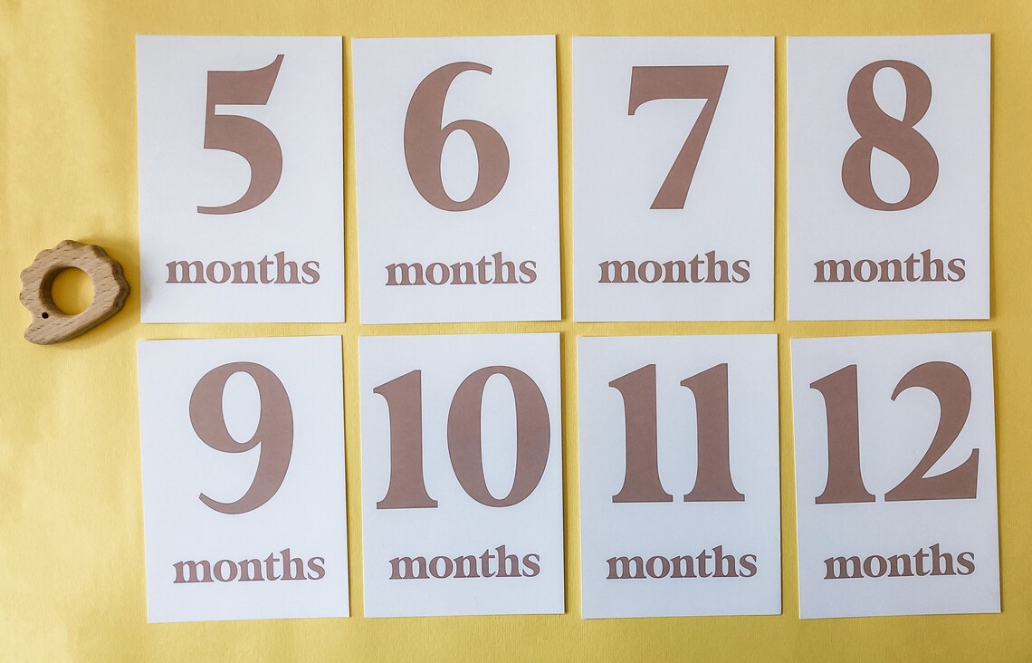 Gender Neutral Baby Milestone Cards Monthly Milestone Cards - Etsy