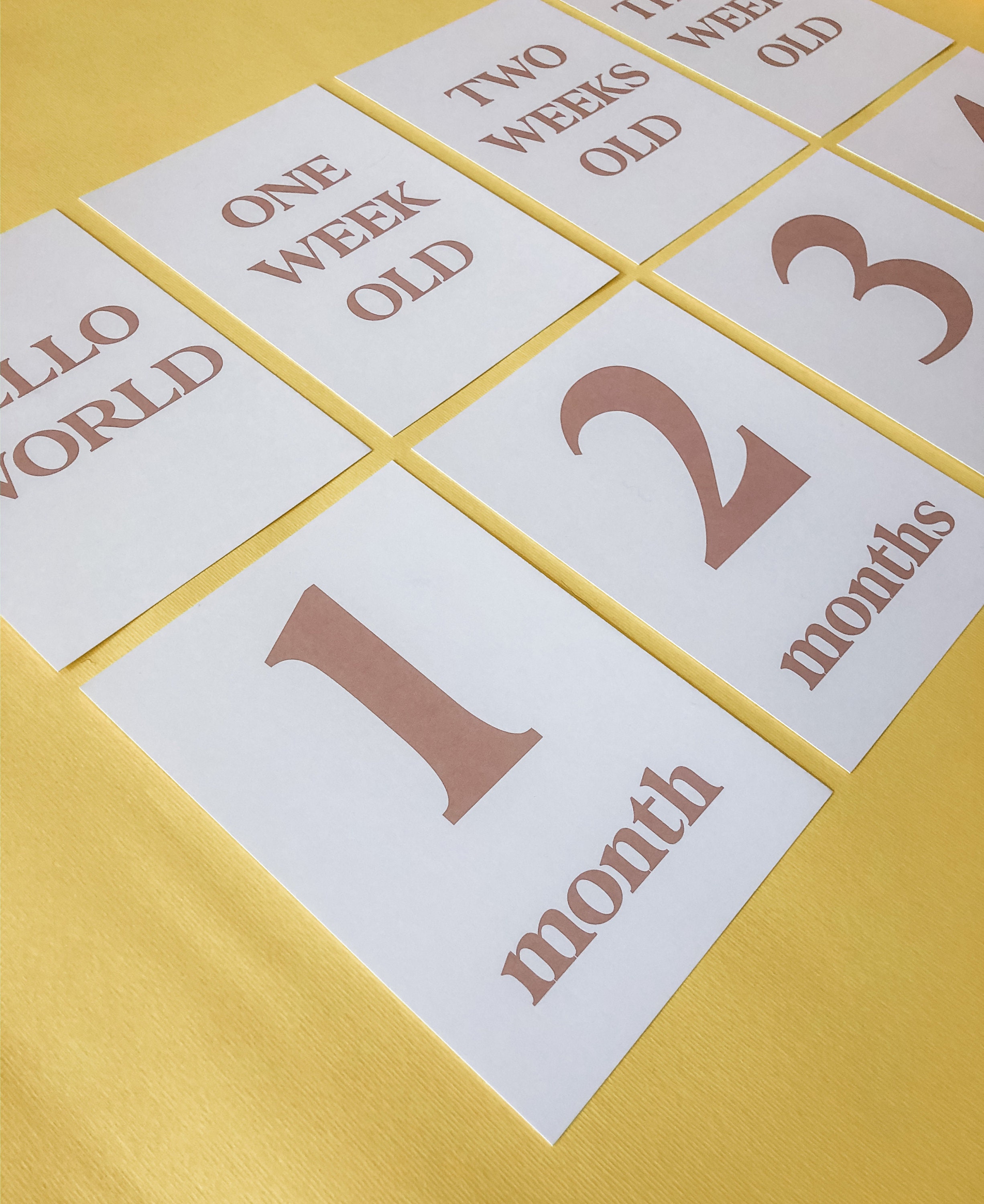 Gender Neutral Baby Milestone Cards Monthly Milestone Cards | Etsy