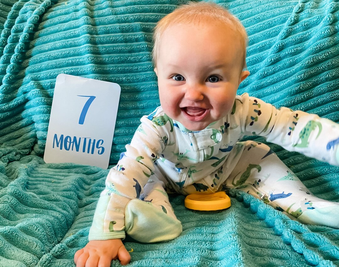 Blue Baby Milestone Cards Baby Boy Milestones New Baby Gift Monthly ...