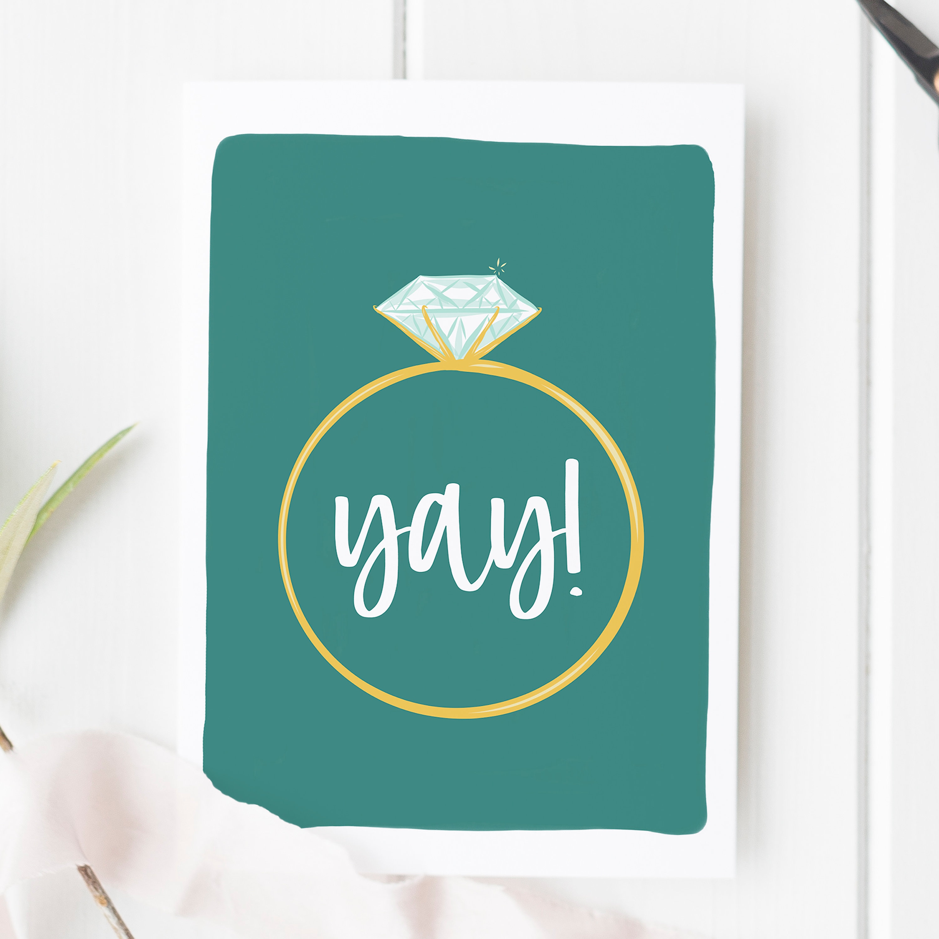 Yay Ring Card Engagement Card Wedding Card Bridal Shower Card | Etsy