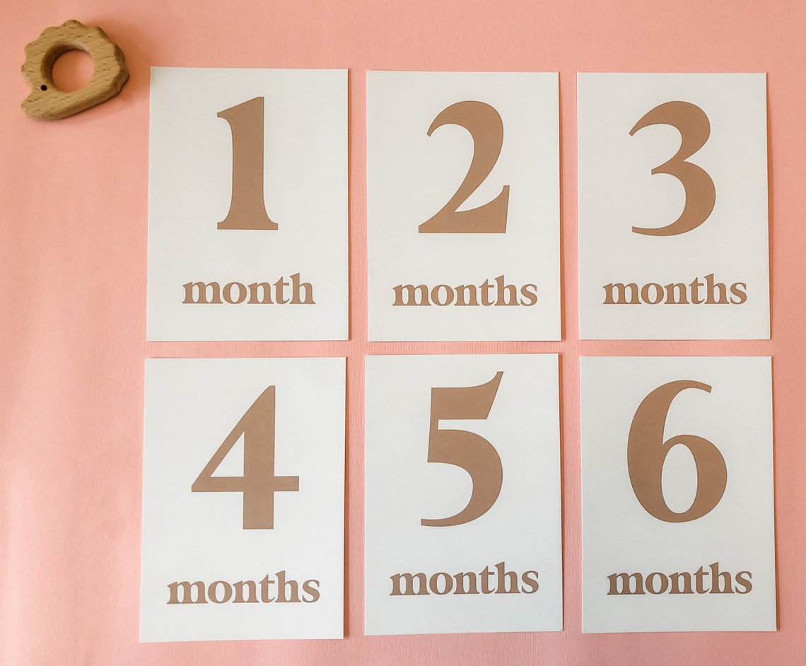 Gender Neutral Baby Milestone Cards Monthly Milestone Cards | Etsy