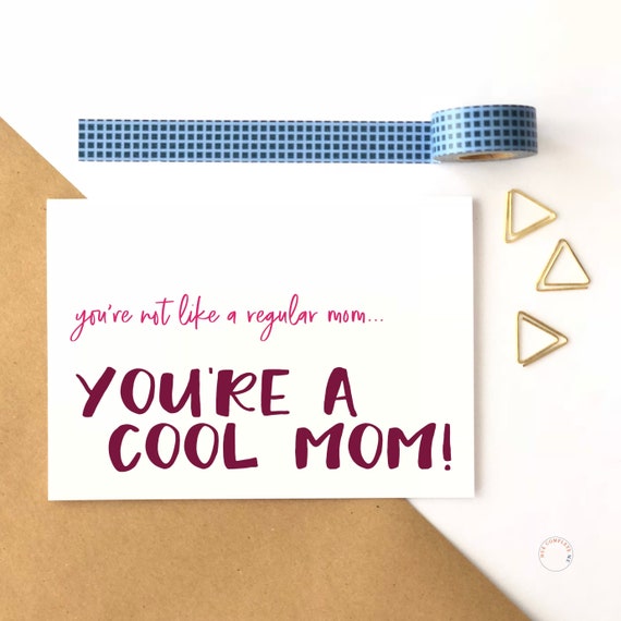 Cool Mom Card Birthday Cards for Mom Mom Birthday Card Funny | Etsy