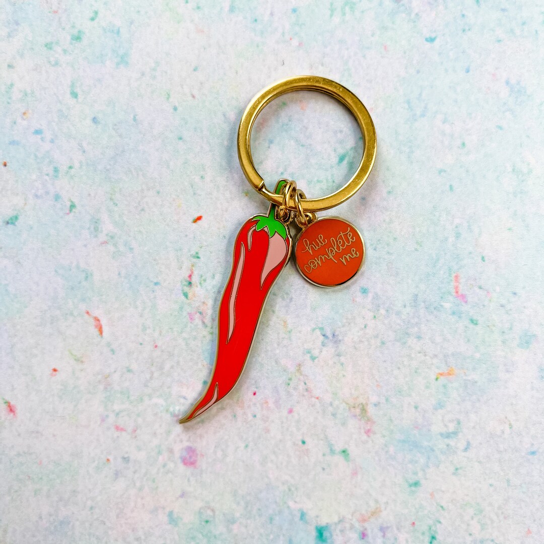 Red Chili Pepper Keychain Foodie Gift Culinary Gift Pepper Keyring ...