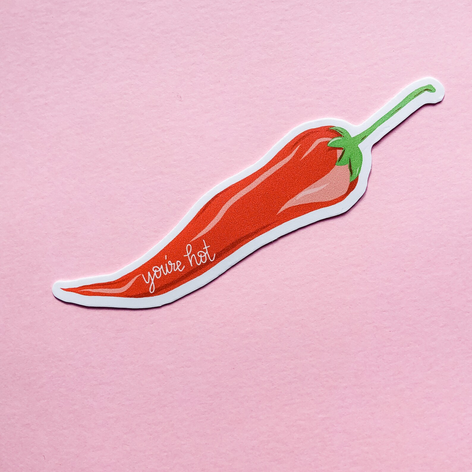 You're Hot Funny Chili Pepper Sticker Vinyl Sticker Pepper - Etsy