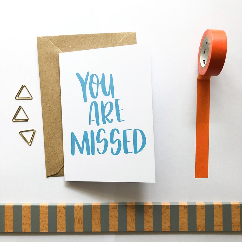 You Are Missed Card I Miss You Card Quarantine Card Self | Etsy