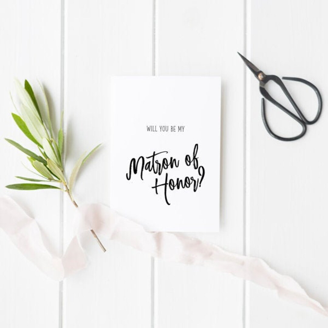 Matron of Honor Card Will You Be My Matron of Honor Card for Matron of ...