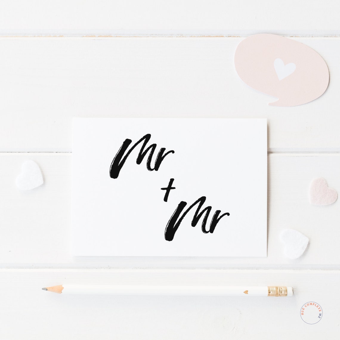 Mr and Mr Wedding Card Mr and Mr Card Gay Wedding Card - Etsy