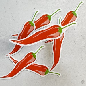 Chili Pepper Sticker Vinyl Sticker Pepper Lover Gift Vinyl - Etsy