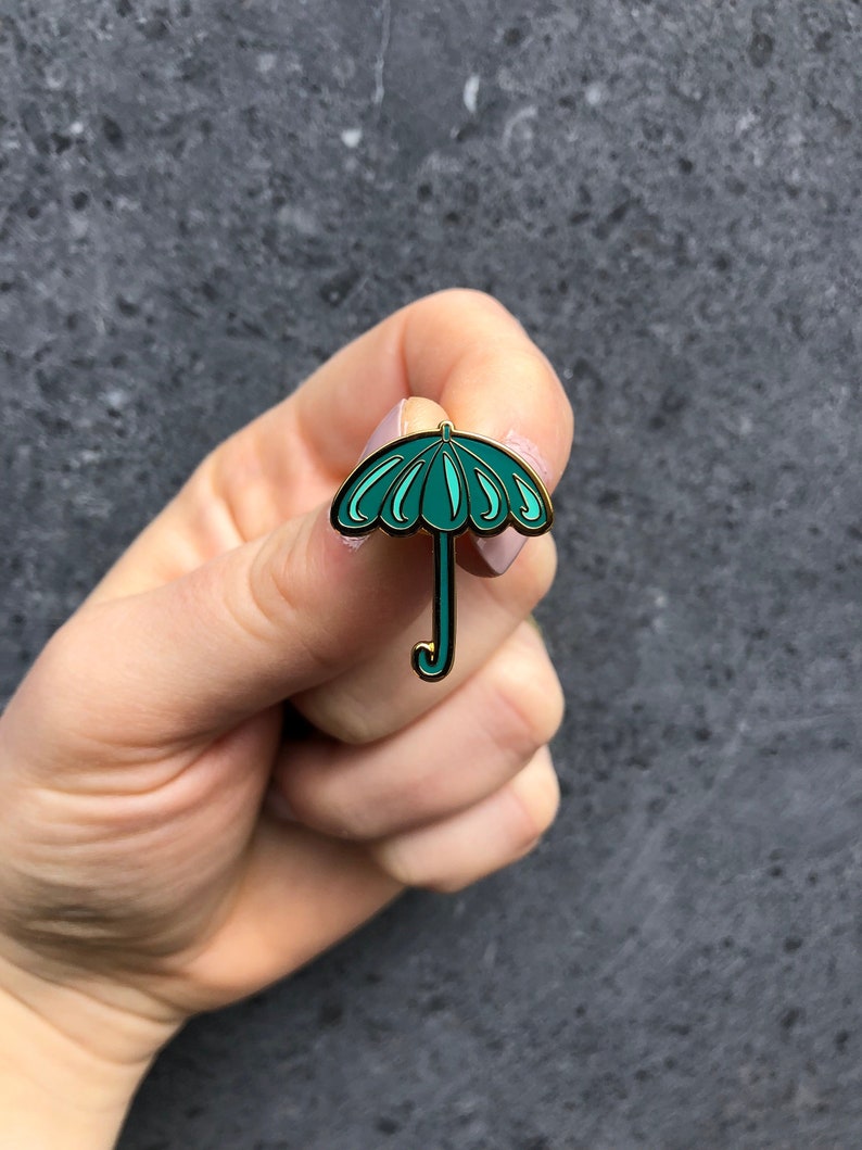 Umbrella Enamel Pin Umbrella Jewellery PNW Gift Rainy Day Gift - Etsy