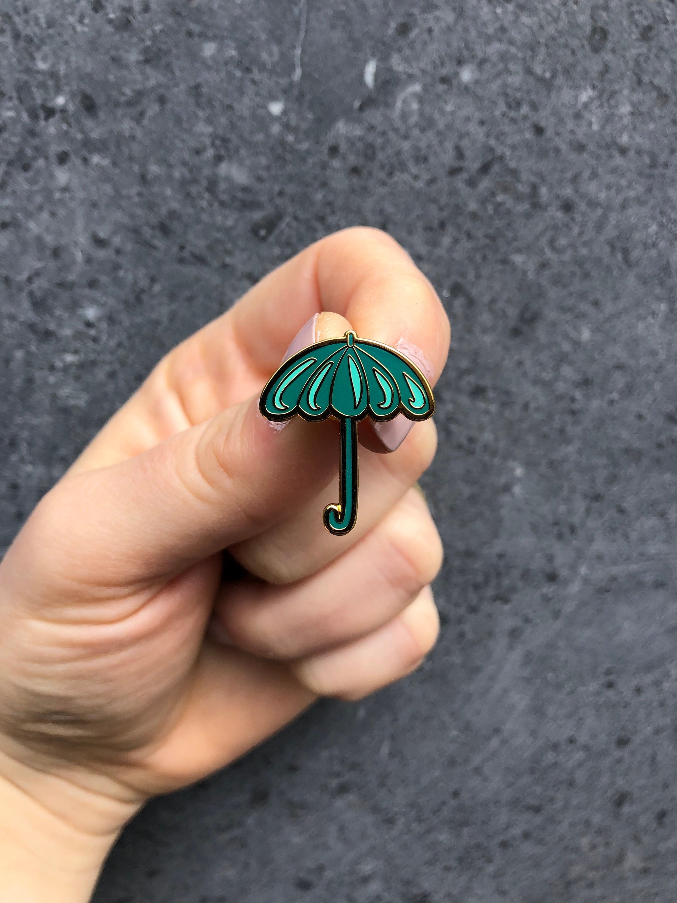 Umbrella Enamel Pin Umbrella Jewellery PNW Gift Rainy Day Gift | Etsy