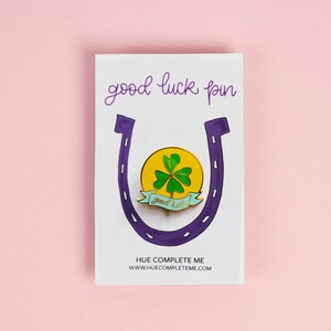 Lucky Clover Enamel Pin, Good Luck Charm Gift - Etsy