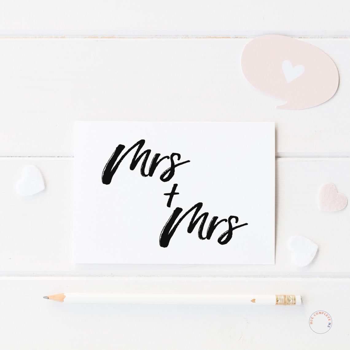Mrs and Mrs Wedding Card Mrs and Mrs Card Lesbian Wedding | Etsy