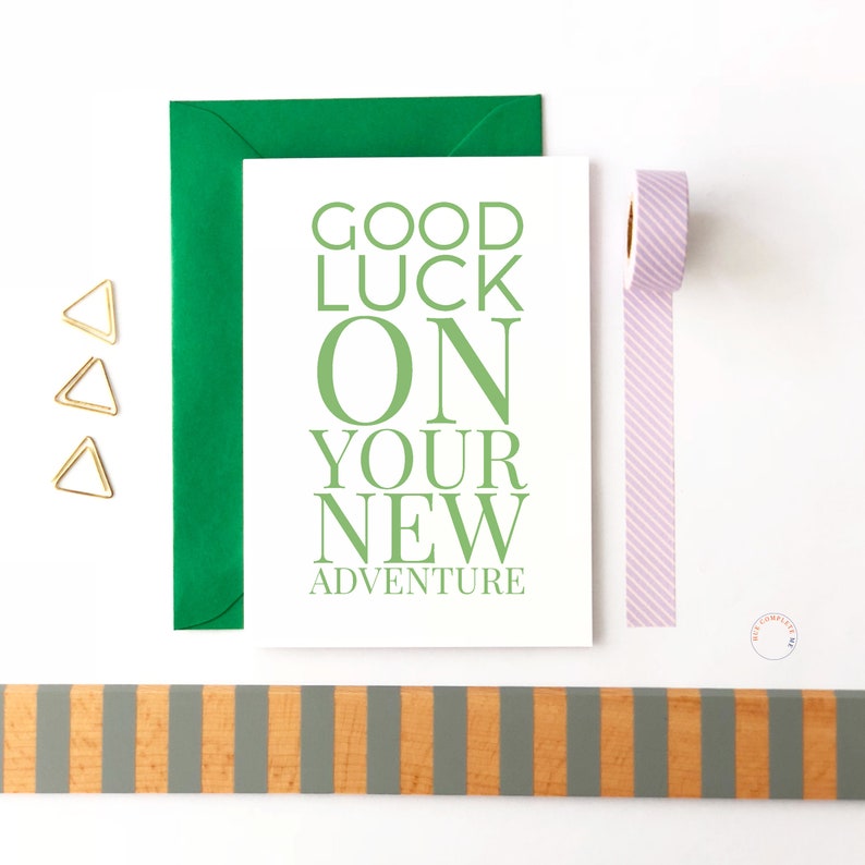 Good Luck On Your New Adventure Good Luck Card New Job Card | Etsy