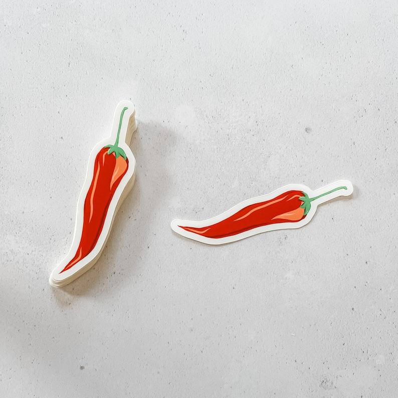 Chili Pepper Sticker Vinyl Sticker Pepper Lover Gift Vinyl Laptop ...