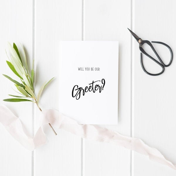 Will You Be Our Greeter Wedding Greeter Card Card for - Etsy