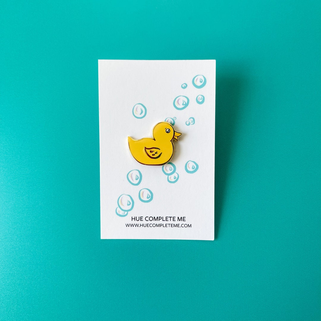 Duck Enamel Pin Rubber Duck Pin Rubber Ducky Enamel Pin Duck Badge Cute ...