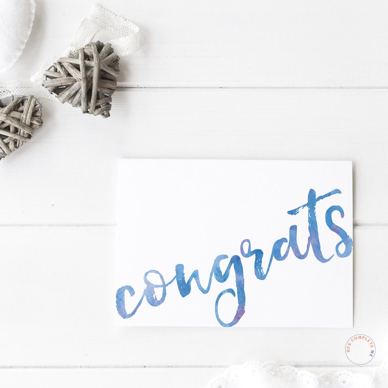 Congrats Card Congratulations Card Wedding Card Celebration | Etsy