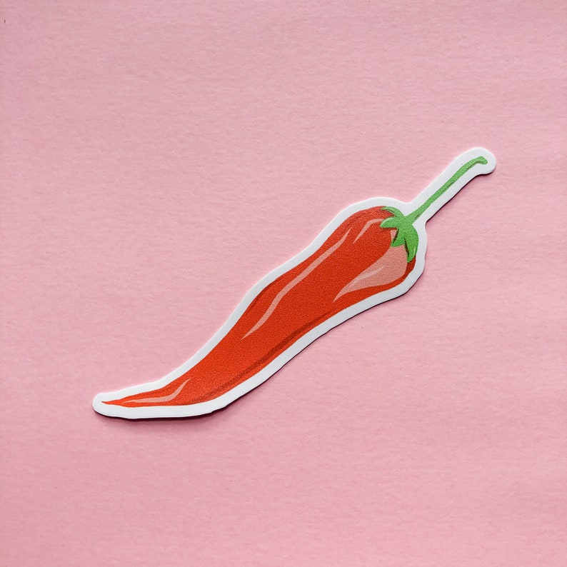 Chili Pepper Sticker Vinyl Sticker Pepper Lover Gift Vinyl - Etsy