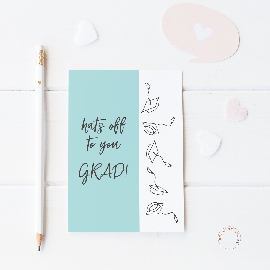 Hats off to You Grad Graduation Card Hats off to You Grad Card ...