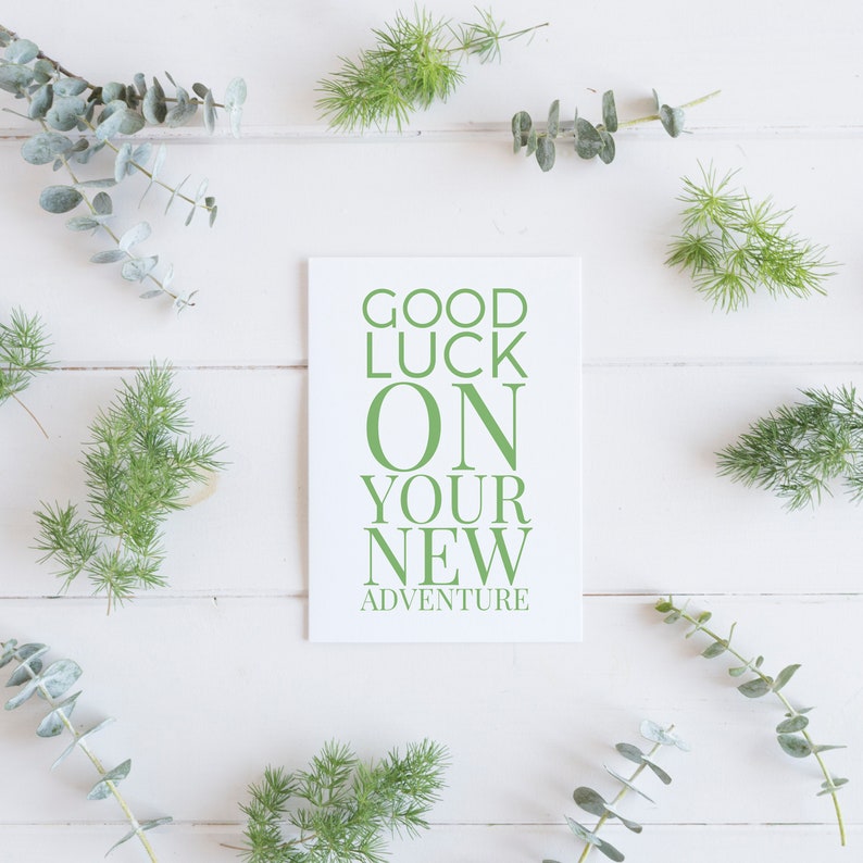 Good Luck on Your New Adventure Good Luck Card New Job Card - Etsy