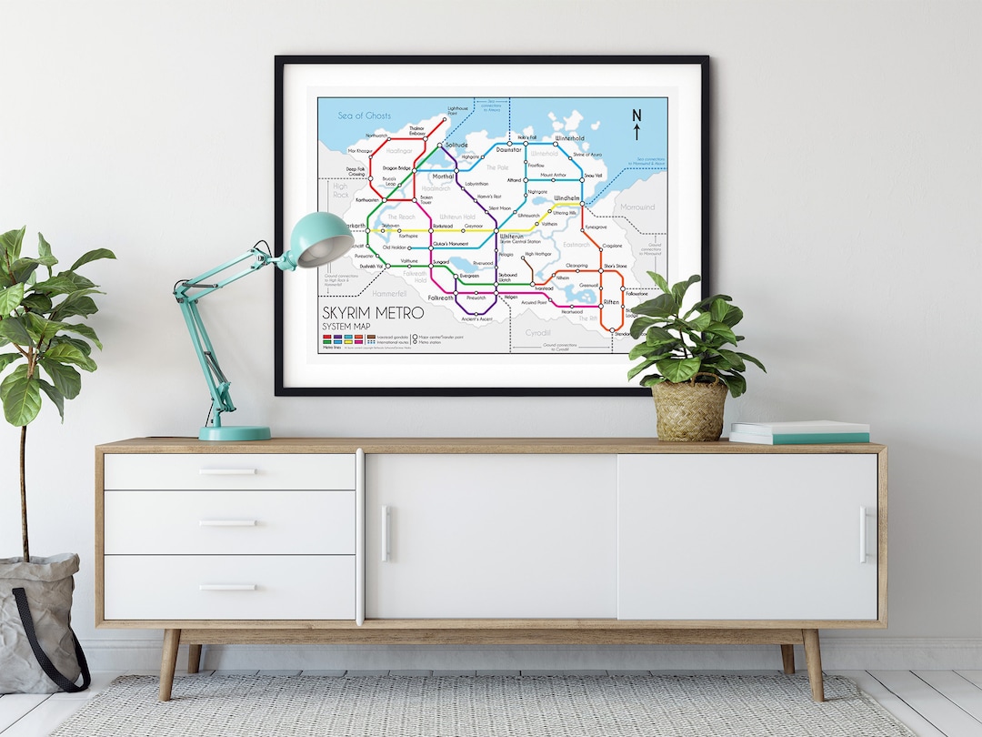 Skyrim Metro System Map - Etsy