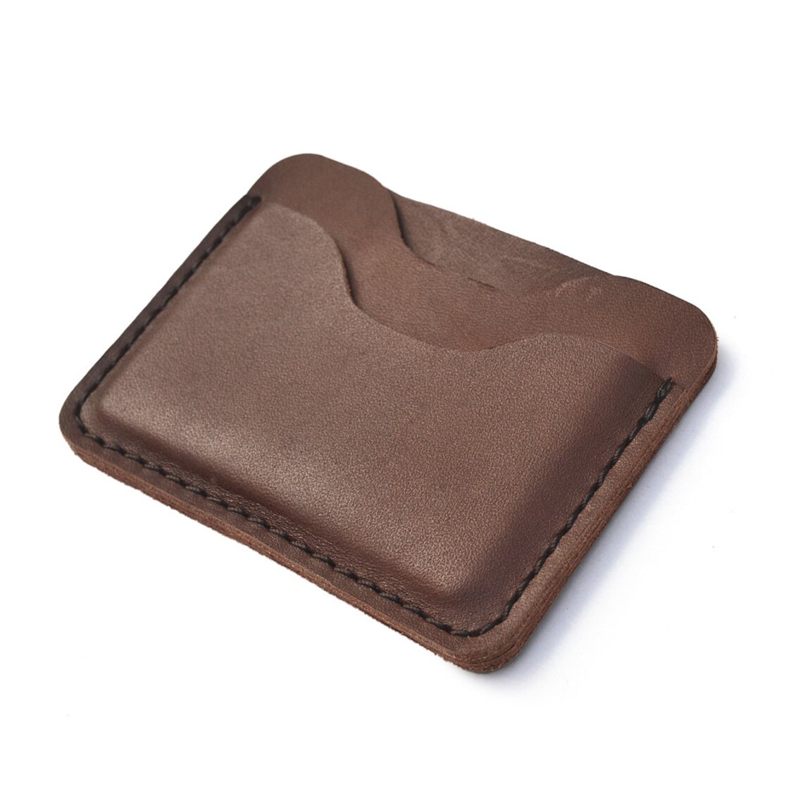 Leather ID Wallet Identification Card Wallet Mens Minimalist - Etsy