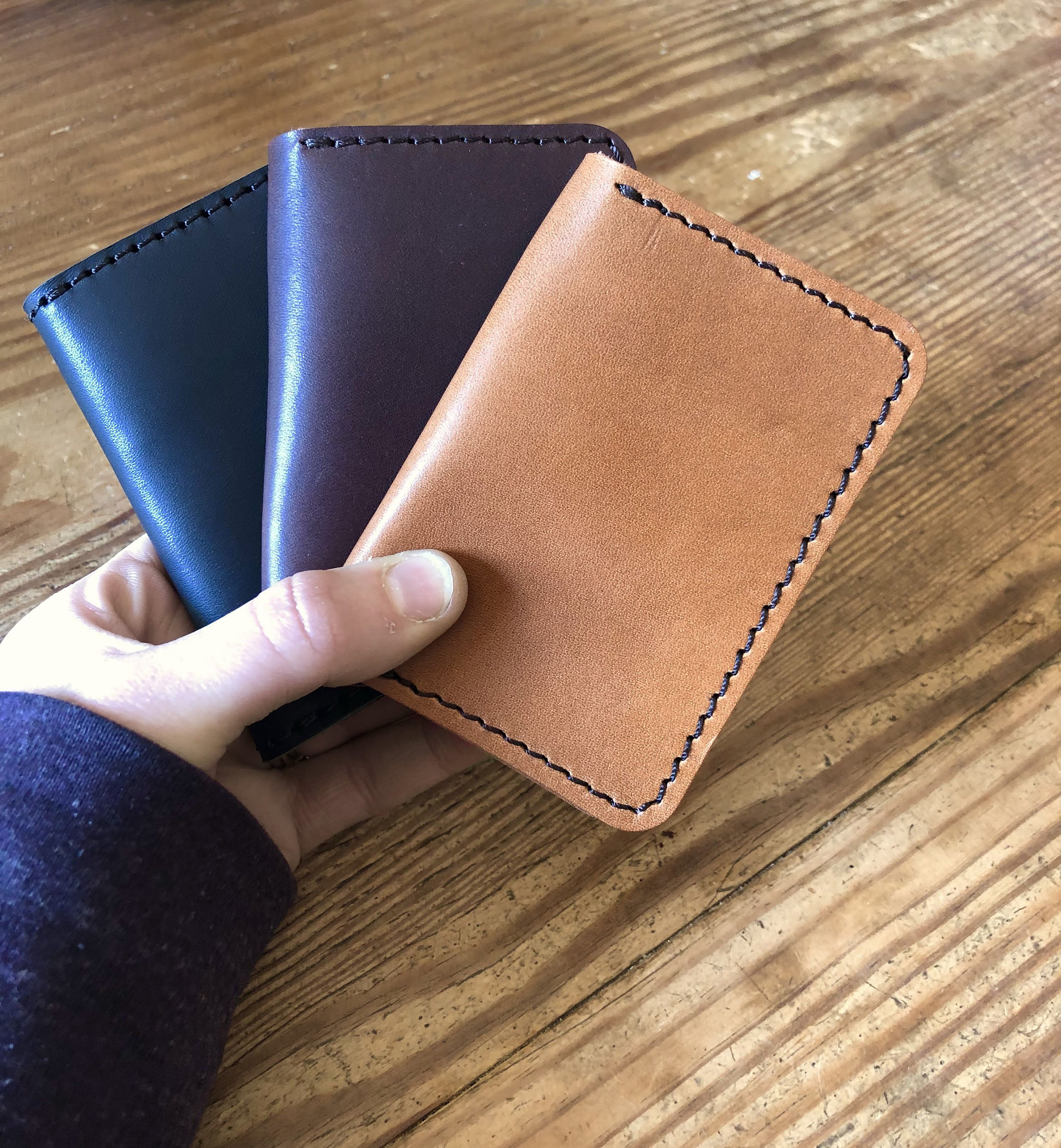 Leather Business Card Wallet | Leather Card Wallet | Handmade Card ...