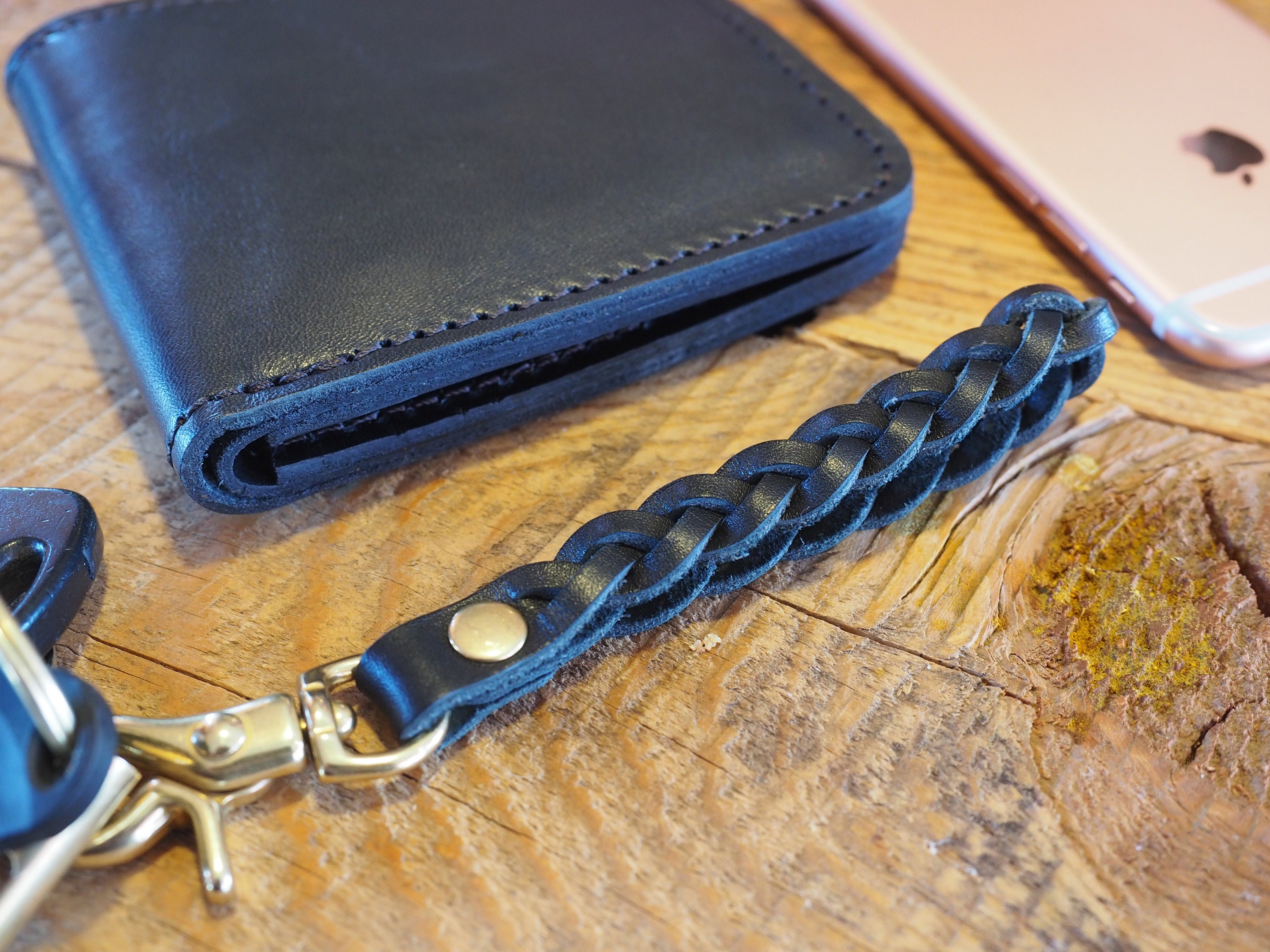 Braided Leather Keychain Leather Braid Key Fob Mens Key Ring - Etsy