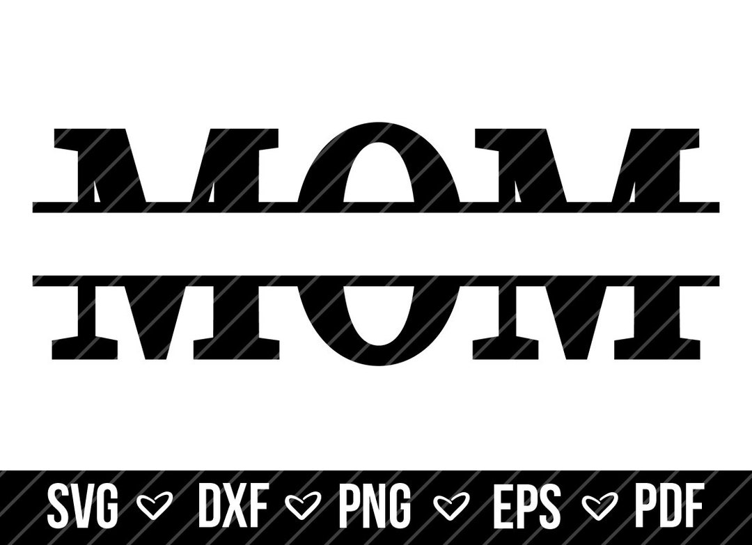 Mom Split Monogram Frame SVG Mom Split Monogram Frame - Etsy