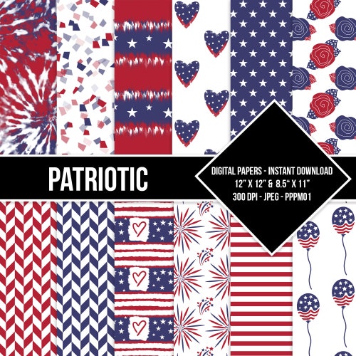 Stars and STRIPES Clipart Overlays 4th of July Digital Paper - Etsy