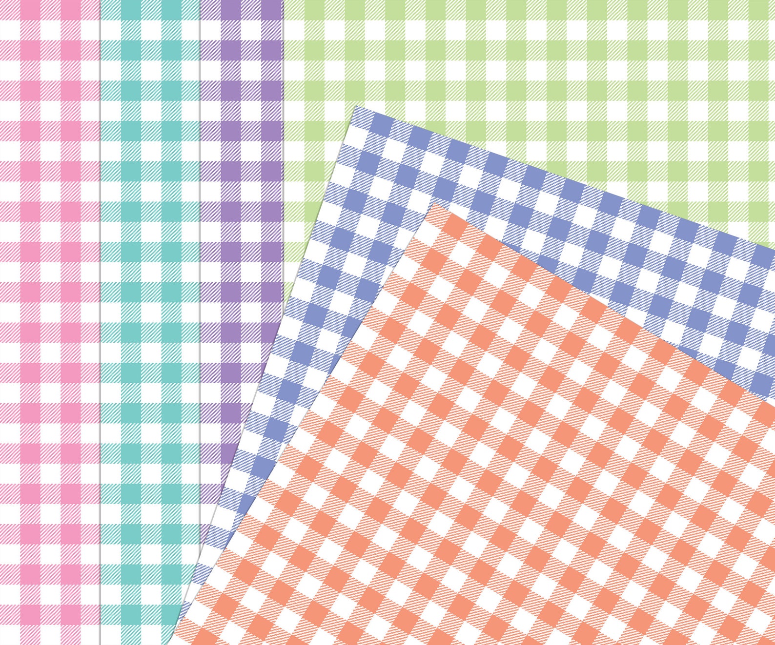 Pastel Gingham Digital Paper Gingham Pastel Texture Gingham | Etsy