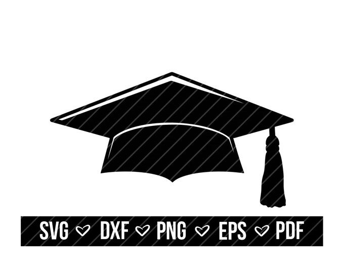 Graduation Grad Cap Silhouette Instant Download Includes Cricut, Cameo ...