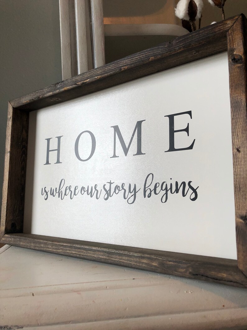 Home is Where Our Story Begins Home Sign Family Sign Home - Etsy