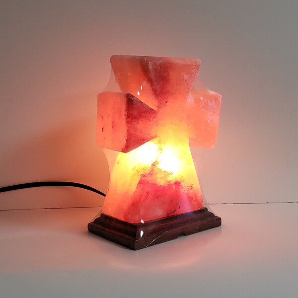 Himalayan Salt Cross Salt Lamp - Etsy