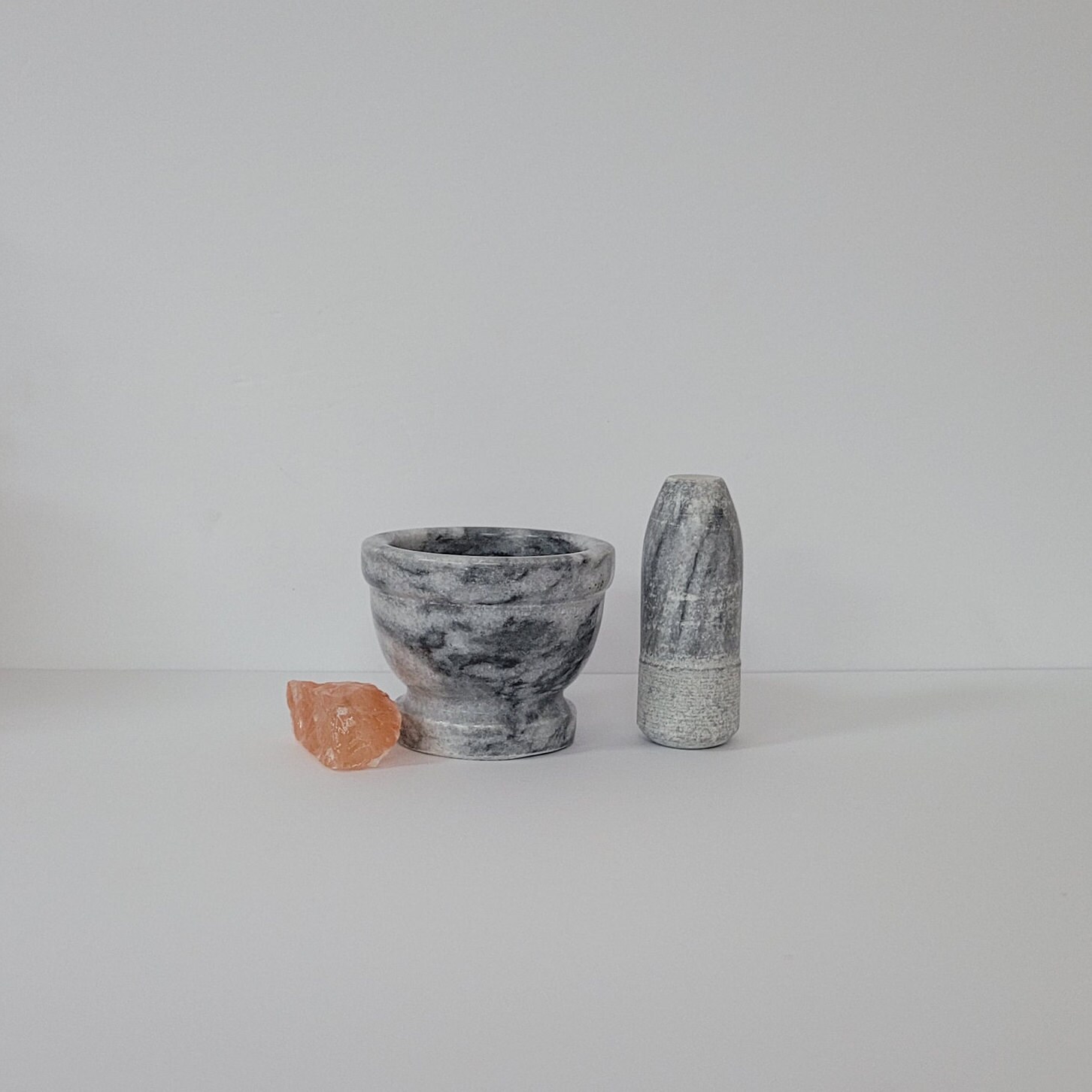 Marble Stone Mortar and Pestle Two Size Options Hand Made - Etsy