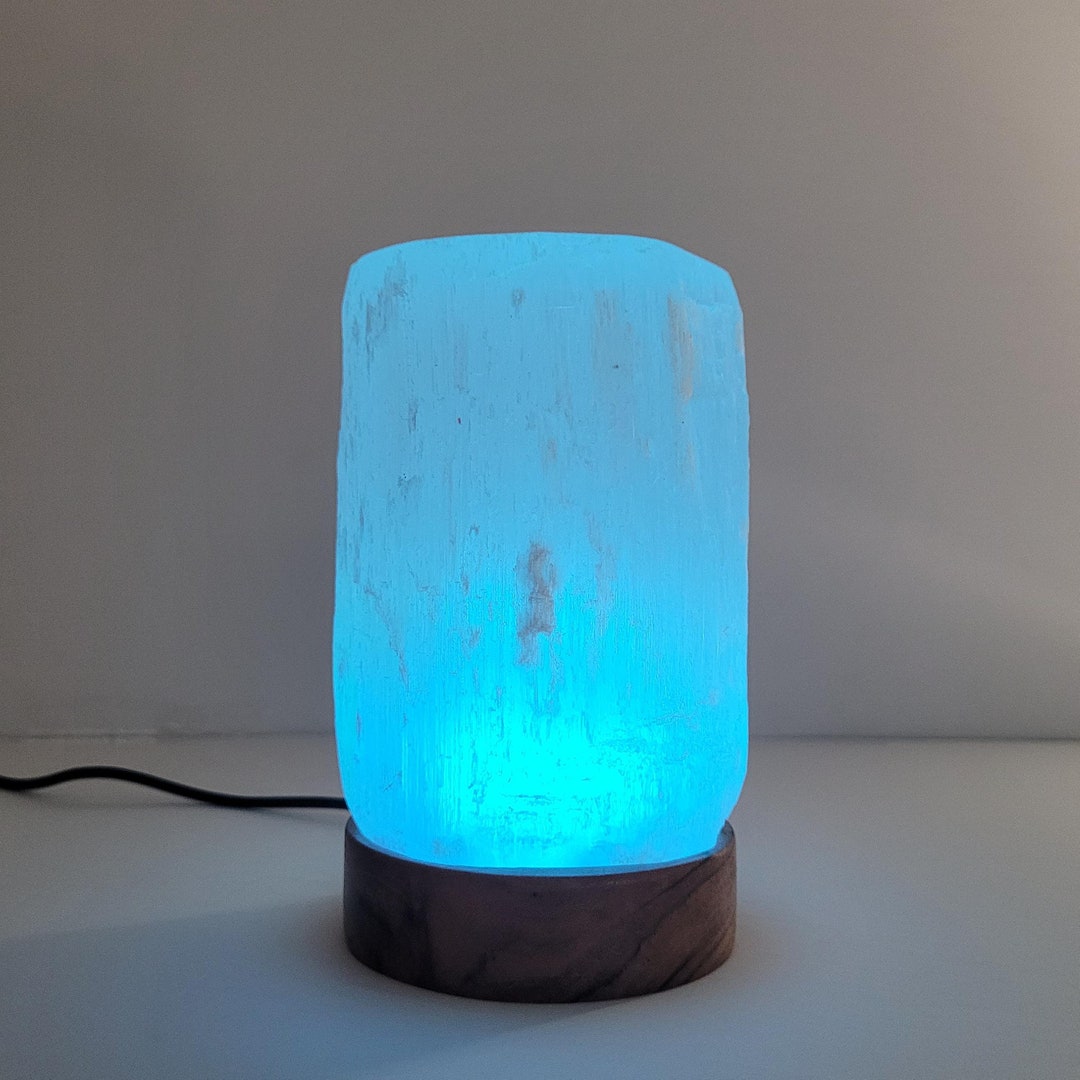 Selenite Cylinder Lamp Selenite Lamp Home Decor Crystal Night Light ...