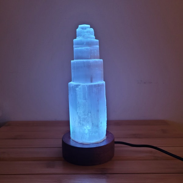 Selenite Lamp - Etsy