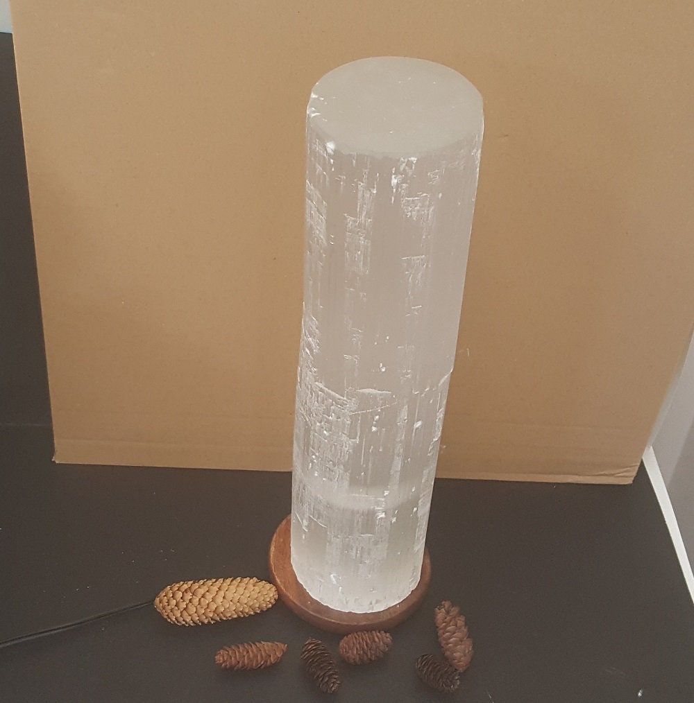 Selenite PILLAR Lamp , Moroccan Selenite Crystals , Natural Selenite ...