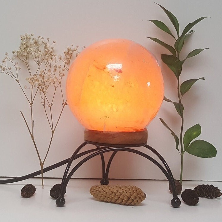 Himalayan Salt Lamp, 6 Inch Sphere Shape, Ball Shape, Globe, Full Moon ...