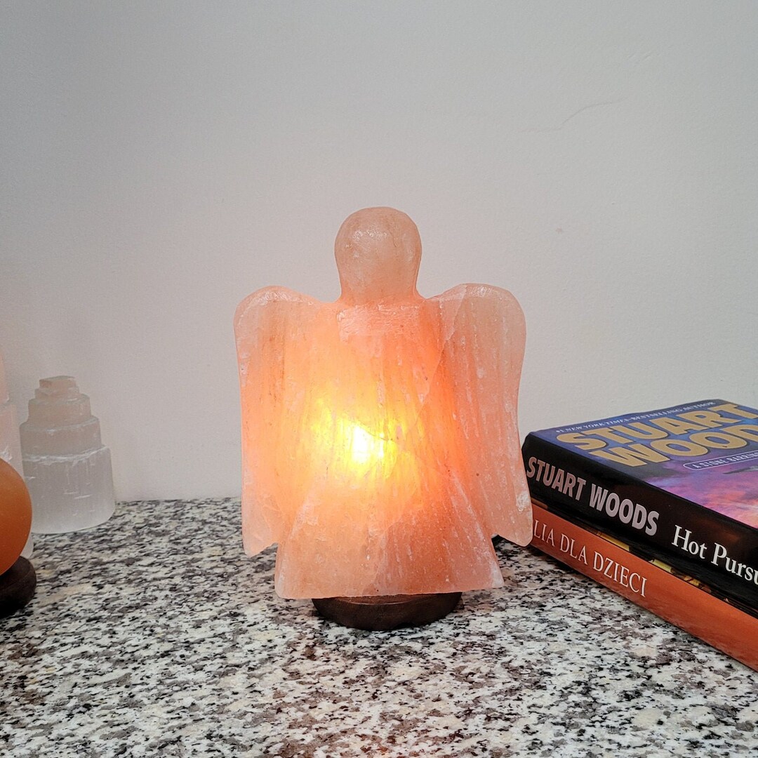 Himalayan Salt Lamp, Angel Shape, Handmade, Authentic Himalayan Salt ...