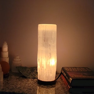 Selenite PILLAR Lamp , Moroccan Selenite Crystals , Natural Selenite ...